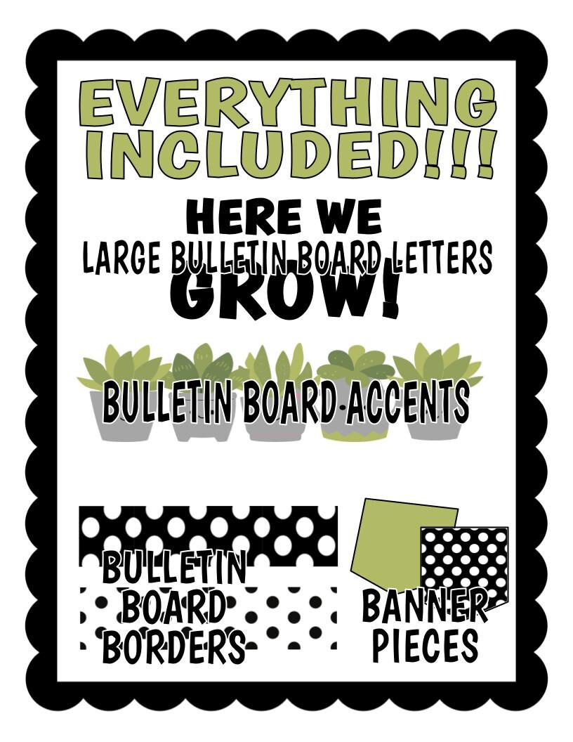 Here We Grow! Complete Bulletin Board Kit for Back to School With ...