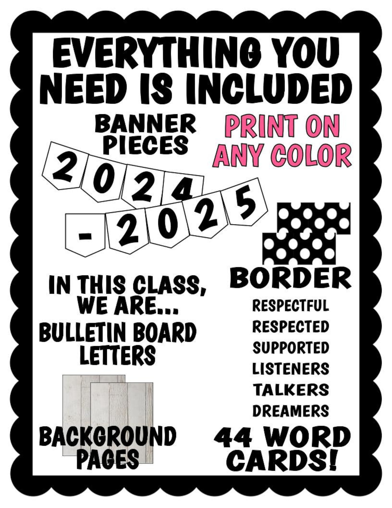 In This Classroom We Are... Back to School Bulletin Board Kit With 44 ...