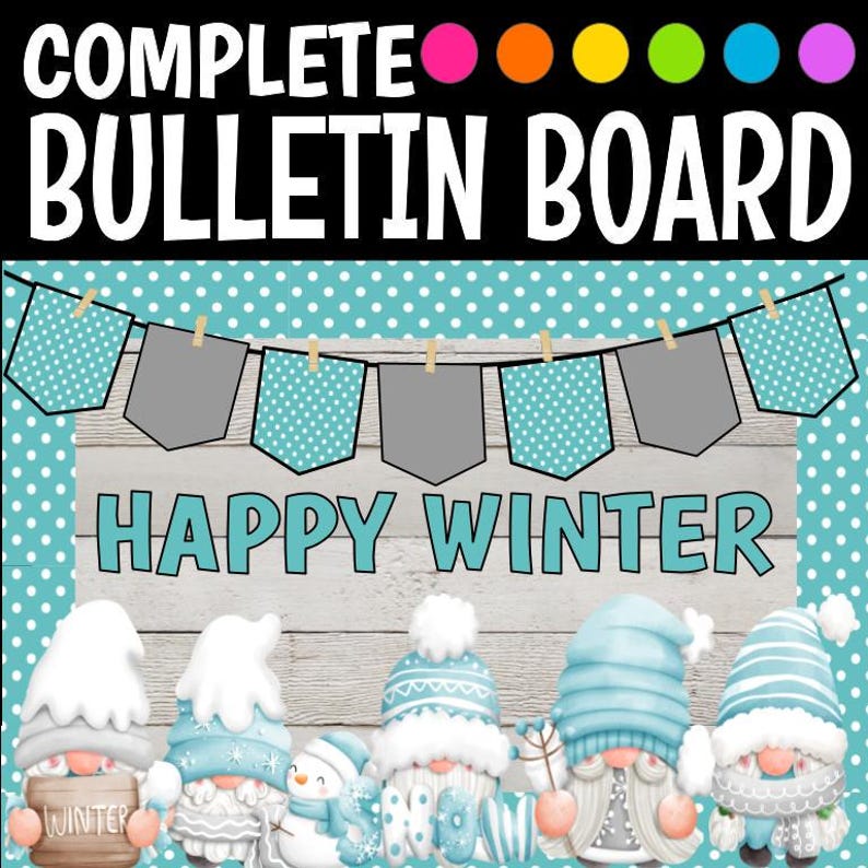 Happy Winter Complete Bulletin Board Kit Classroom Decor Snow Gnomes - Etsy