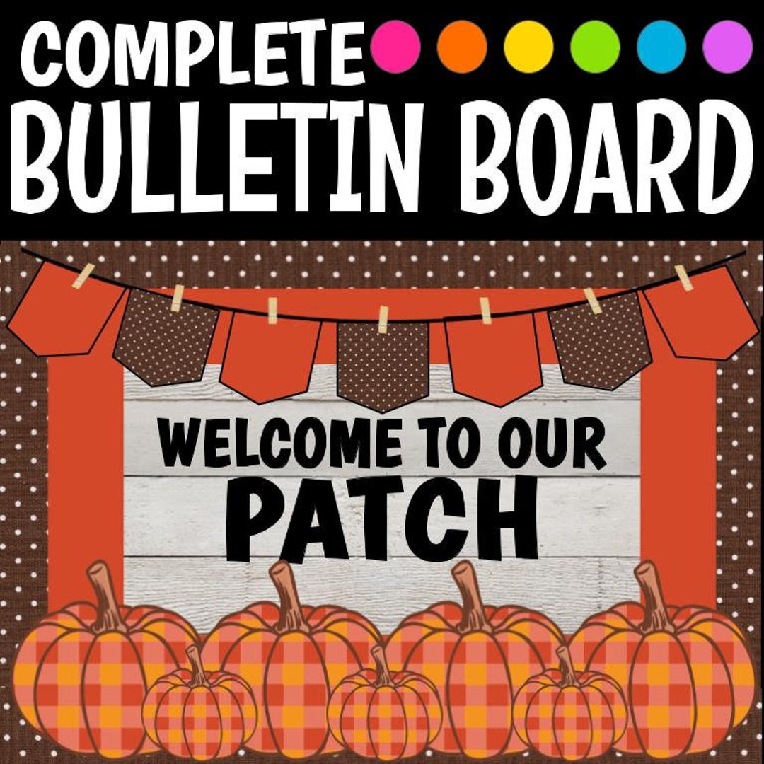 Welcome to Our Patch Complete Bulletin Board Kit for Fall Autumn ...