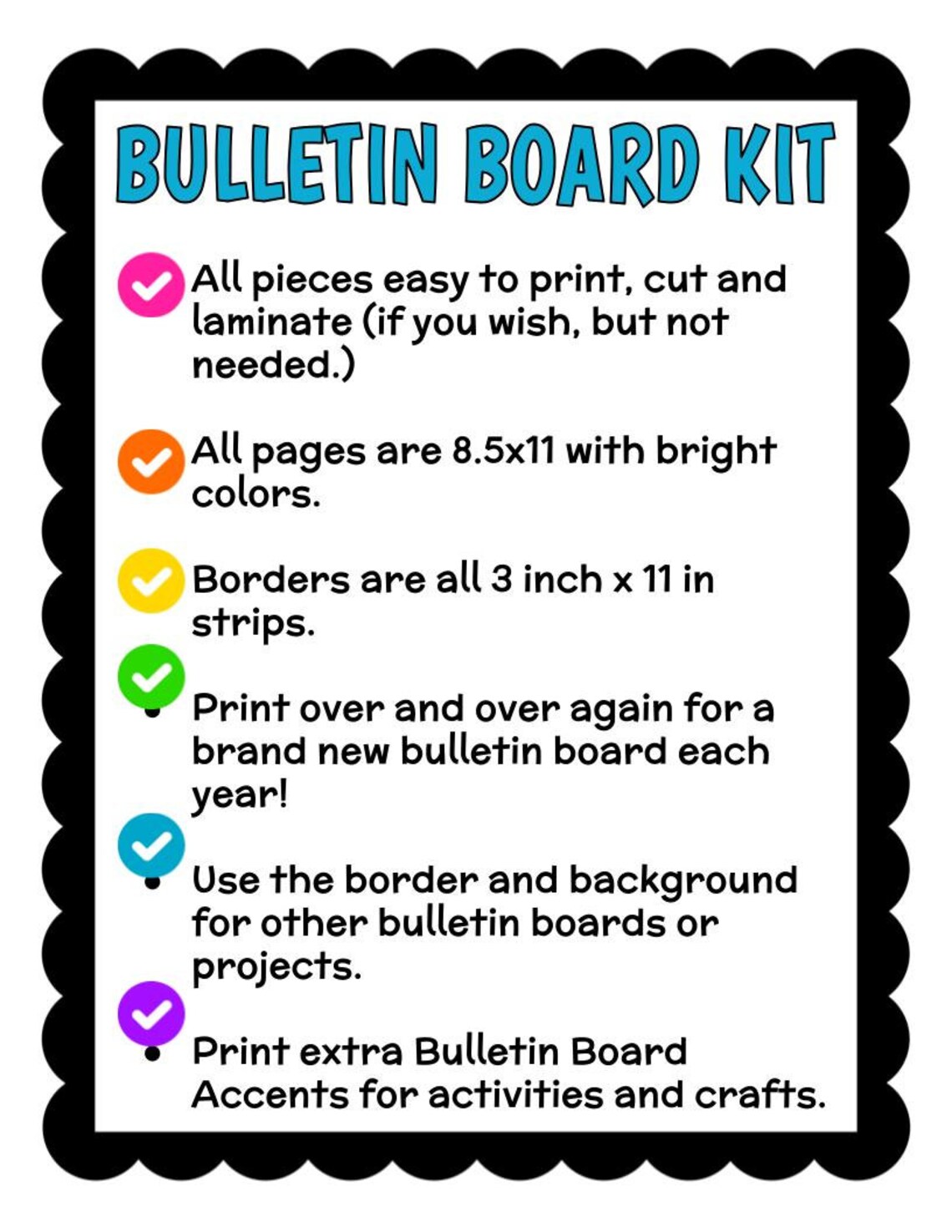 Color Your World With Kindness Back to School Decor Bulletin Board Kit ...