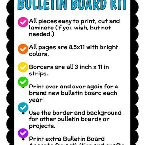 Color Your World With Kindness Back to School Decor Bulletin Board Kit ...