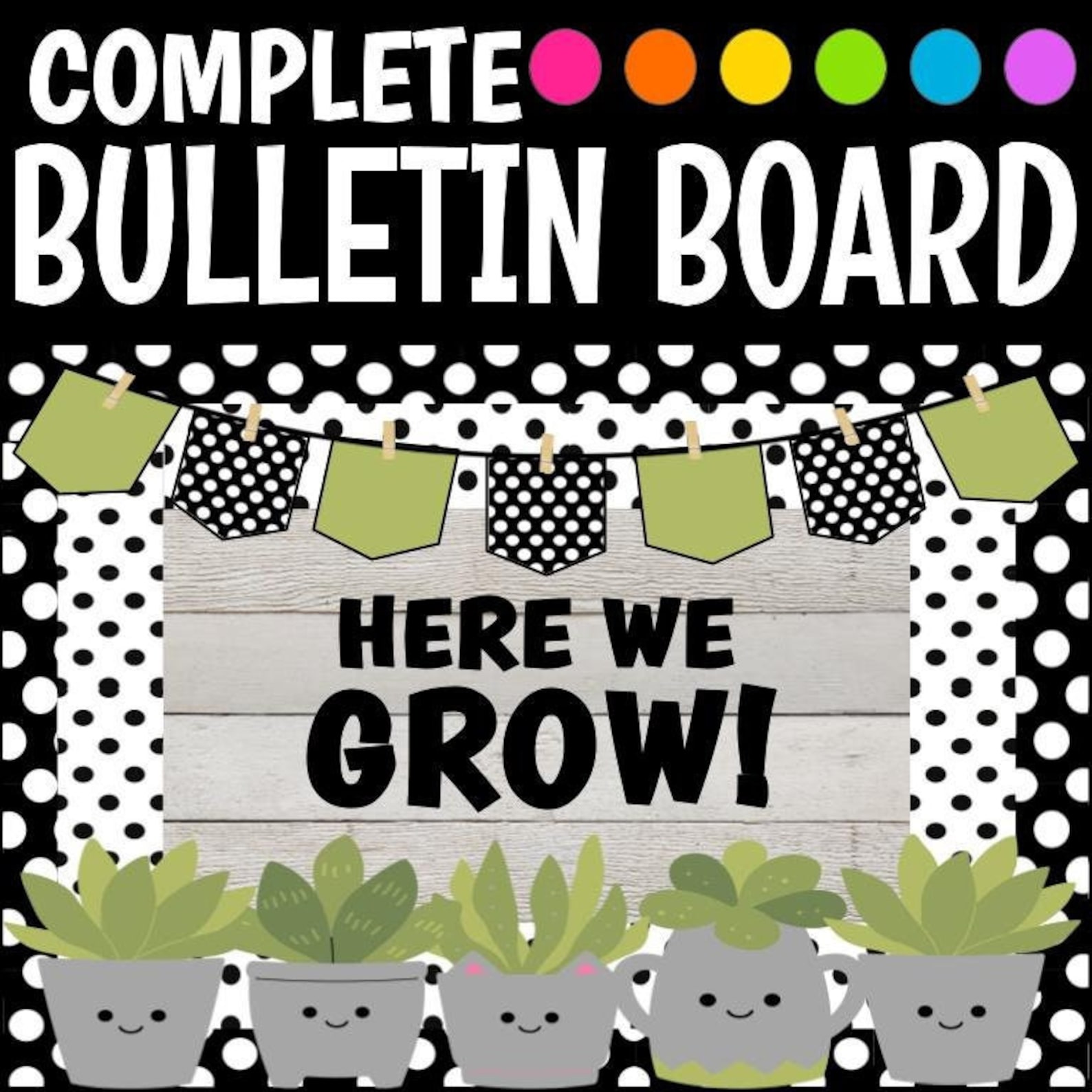 Here We Grow! Complete Bulletin Board Kit for Back to School With ...
