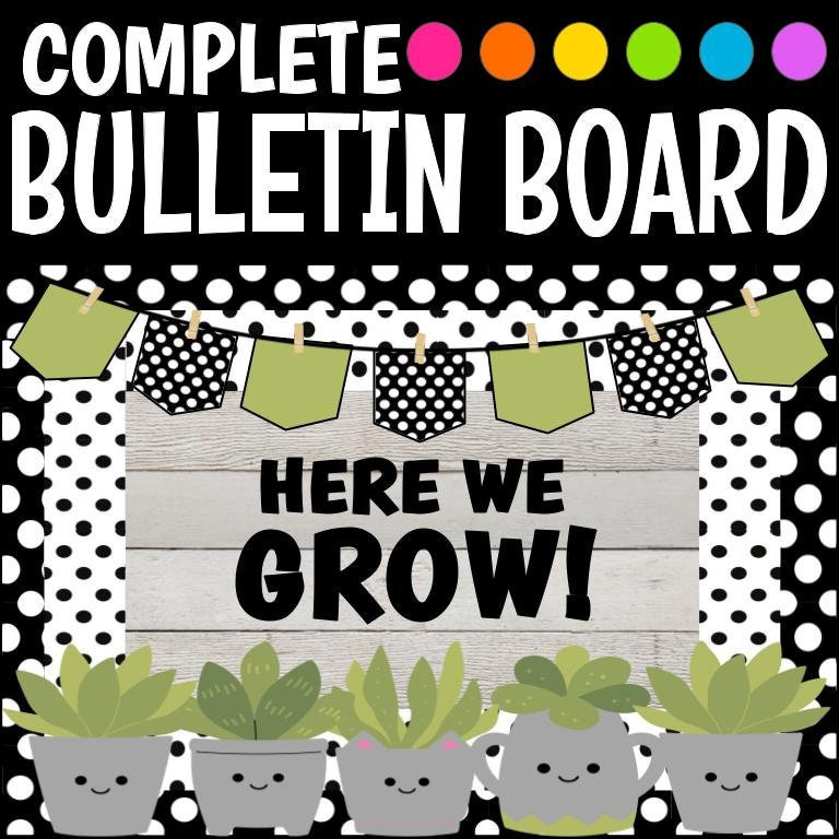 Here We Grow! Complete Bulletin Board Kit for Back to School With ...