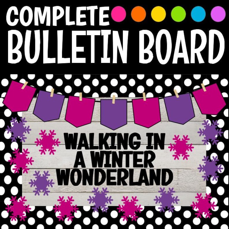 Walking in a Winter Wonderland Bulletin Board Kit Holiday Classroom ...