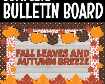 Fall Bulletin Board for Classroom | DIY Set | Fall Season Welcome Back ...