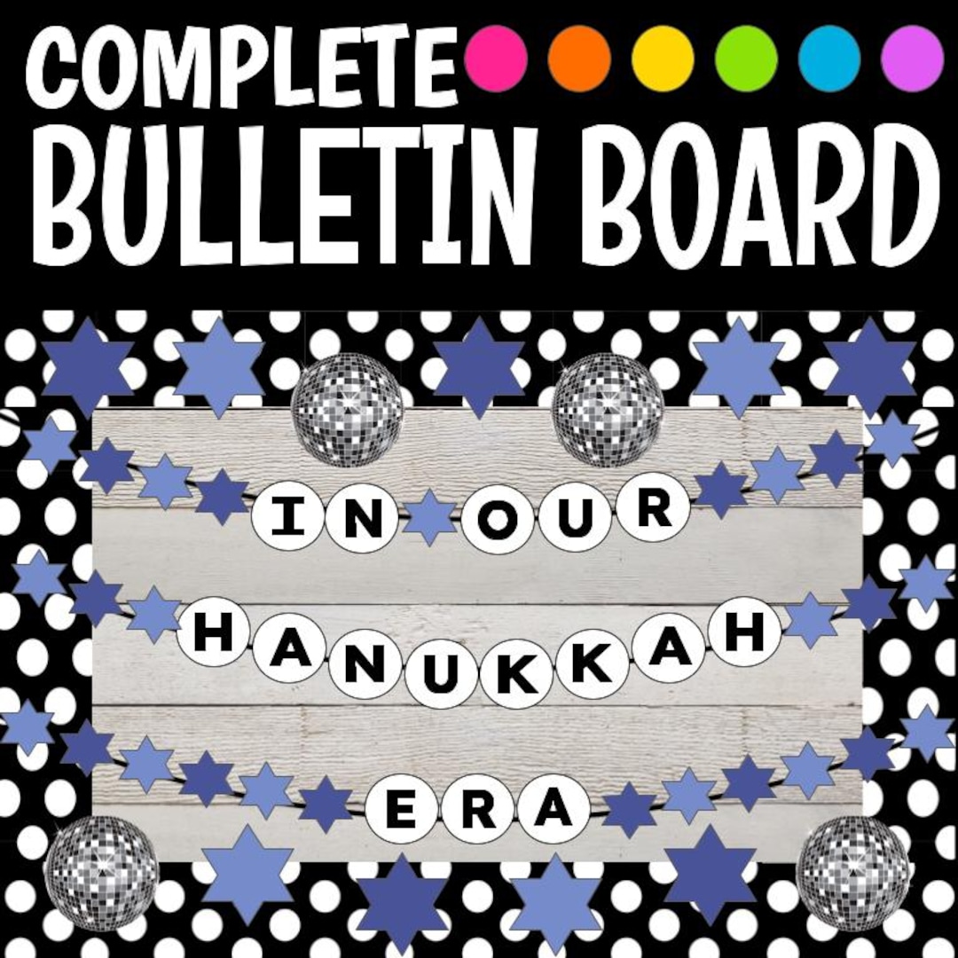 In Our Hanukkah Era Bulletin Board Kit Jewish Holidays Classroom Decor ...