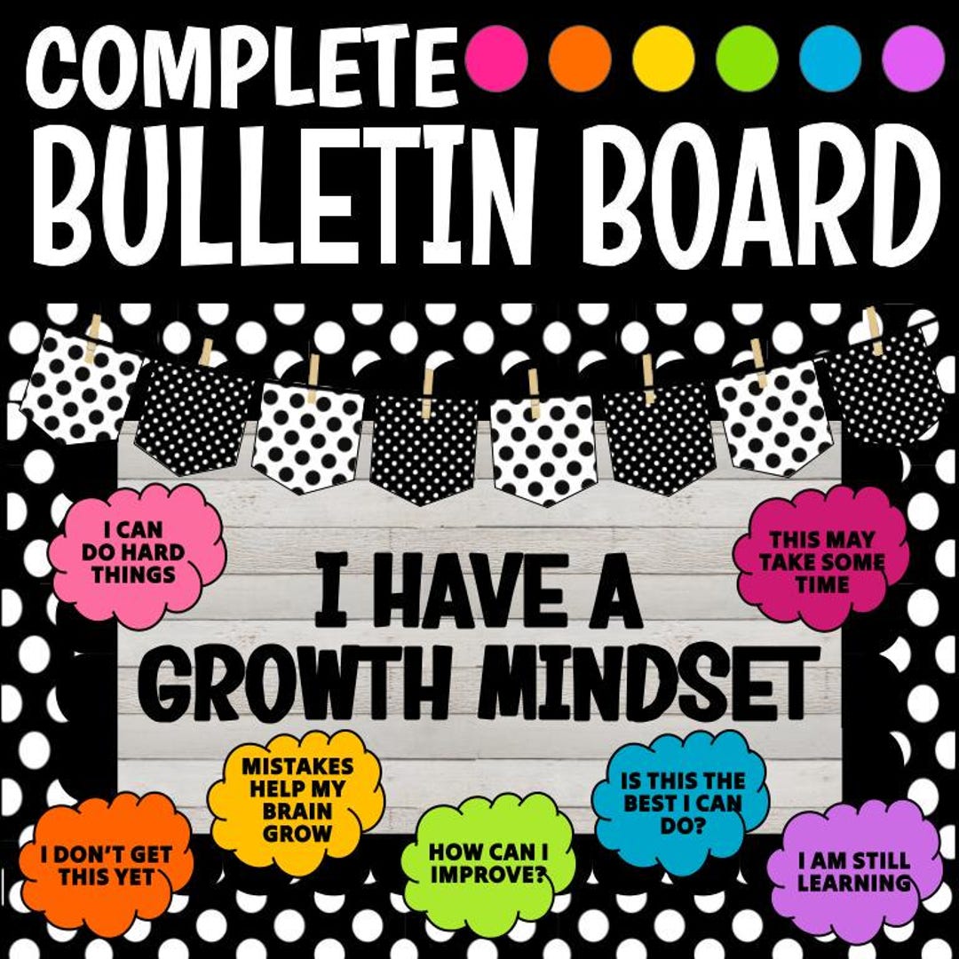 I Have a Growth Mindset Bulletin Board Kit for SEL Social Emotional ...