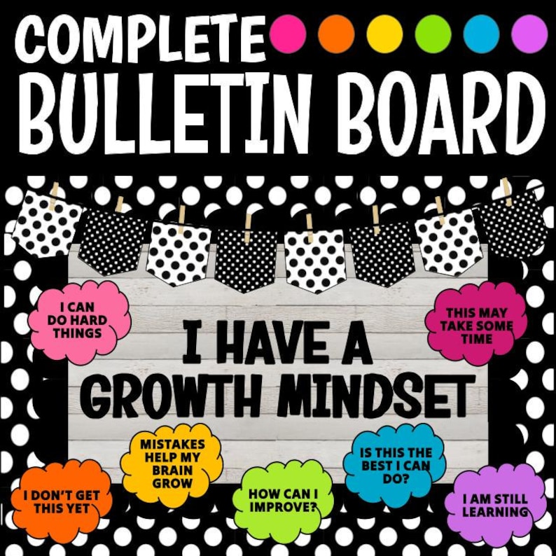 I Have a Growth Mindset Bulletin Board Kit for SEL Social Emotional ...