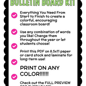 In This Classroom We Are... Back to School Bulletin Board Kit With 44 ...