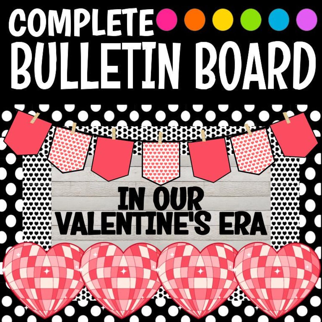 In Our Valentine's Era Bulletin Board Kit Taylor Inspired Disco Ball ...