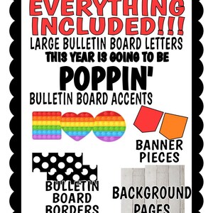 This Year is Going to Be Poppin' Complete Bulletin Board Kit - Etsy