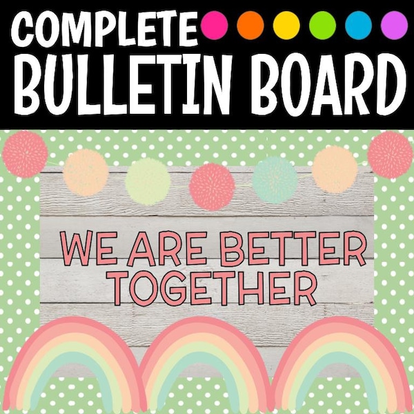 Together We Are Better Bulletin Board - Etsy