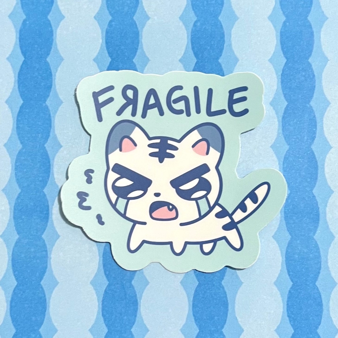 Fragile Tiger Sticker - Etsy