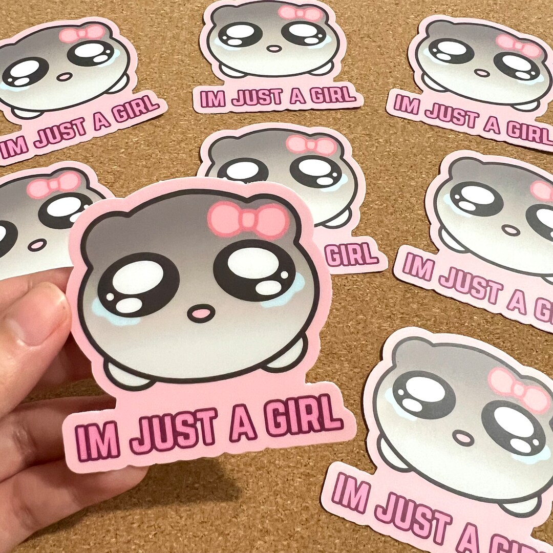 Sad Hamster i'm Just a Girl Sticker - Etsy