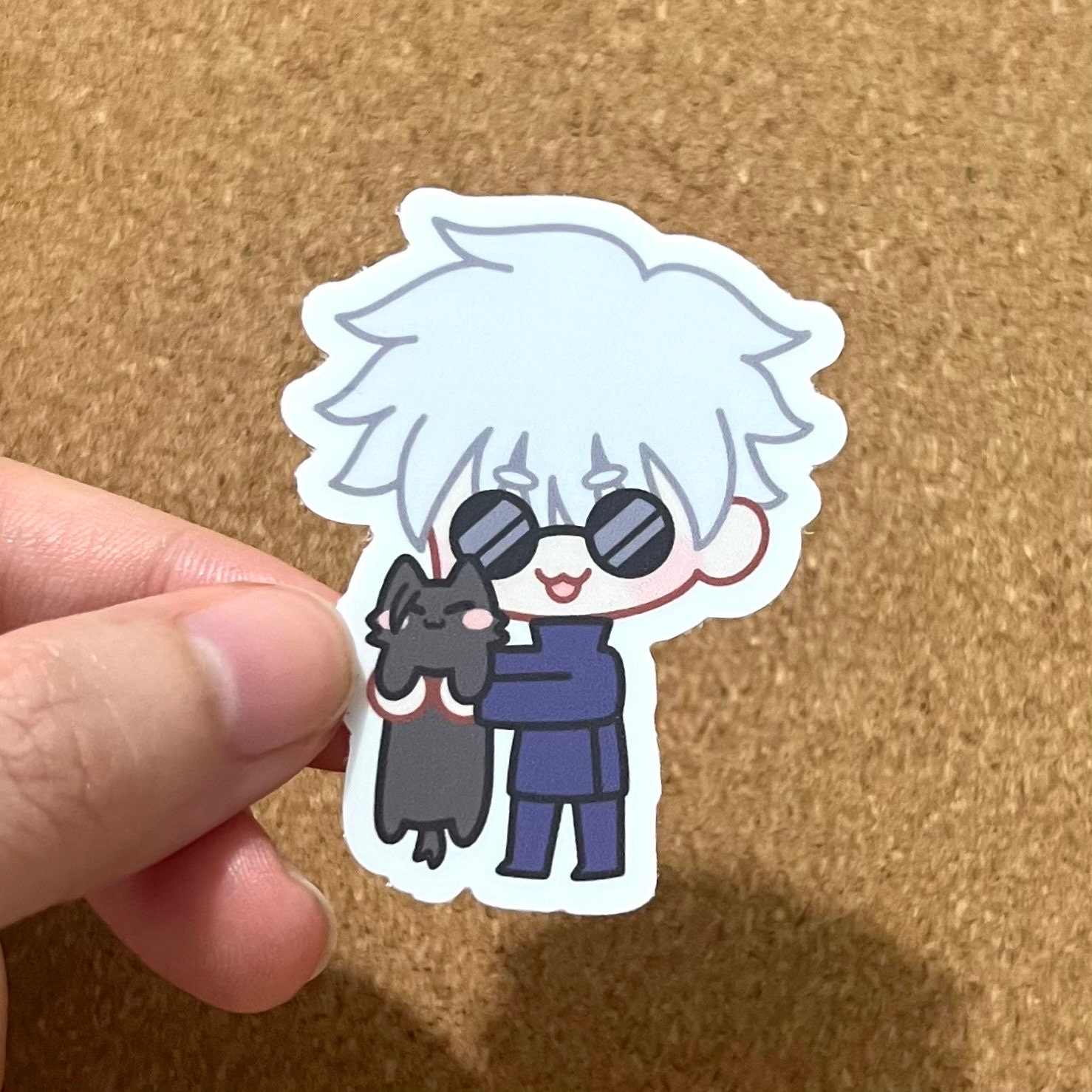 Satosugu Gojo JJK Cat Sticker - Etsy