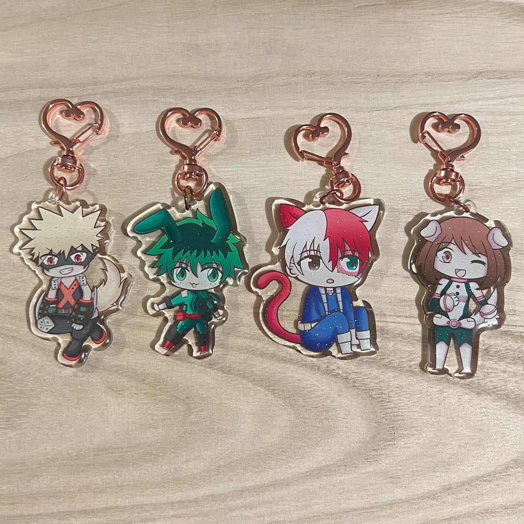 BNHA My Hero Glitter Epoxy Acrylic Charms - Etsy