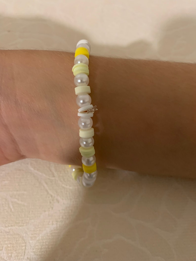Iced Lemonade Clay Bead Bracelet - Etsy