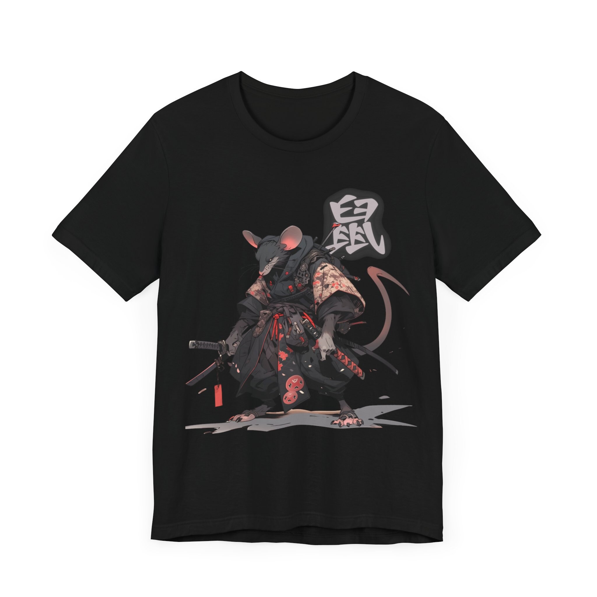 Cyberpunk Samurai Rat Urban Warrior Zodiac Sign T-shirt, Asian ...