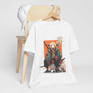 Cyberpunk Samurai Sheep Urban Warrior Zodiac Sign T-shirt, Asian ...