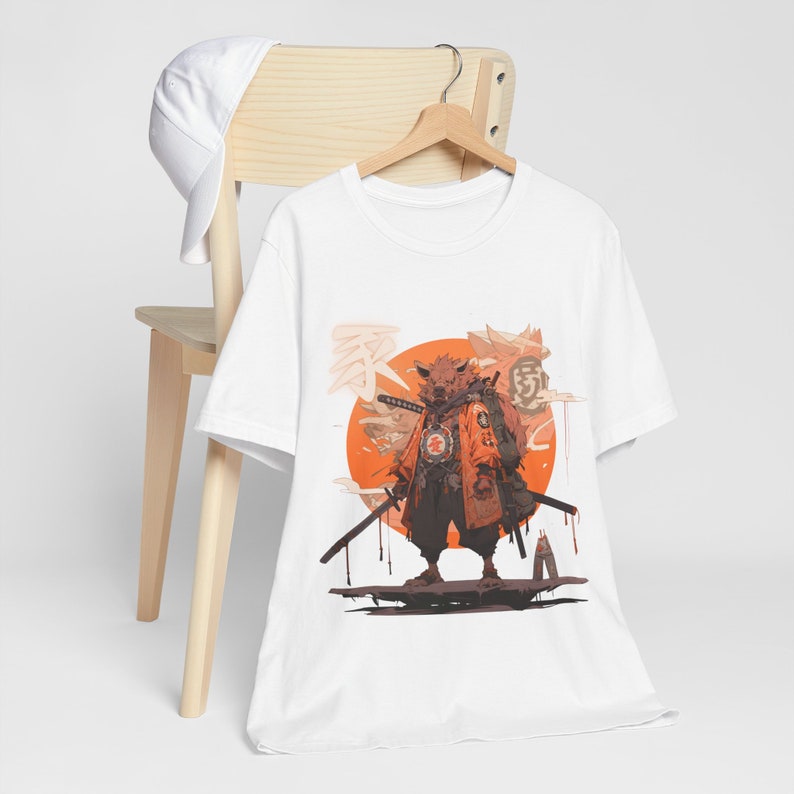 Cyberpunk Samurai Boar Urban Warrior Zodiac Sign T-shirt, Asian ...