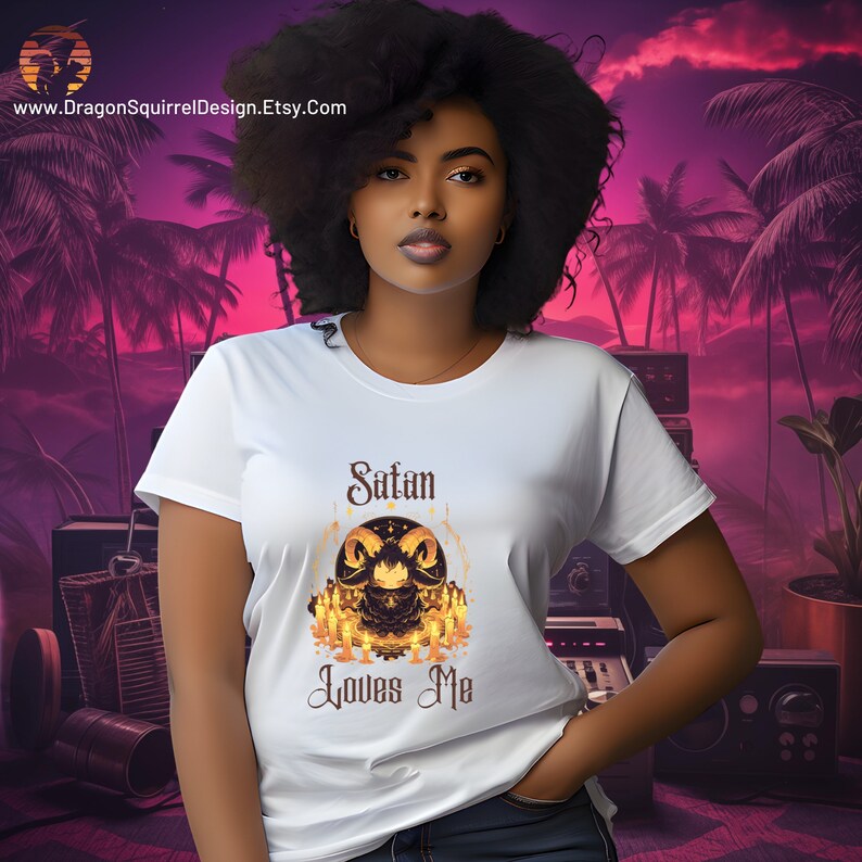 Satan Love Me - Chibi Goat Devil Baphomet T-shirt, Whimsigoth Witchy ...
