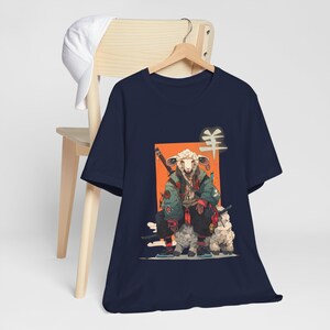 Cyberpunk Samurai Sheep Urban Warrior Zodiac Sign T-shirt, Asian ...