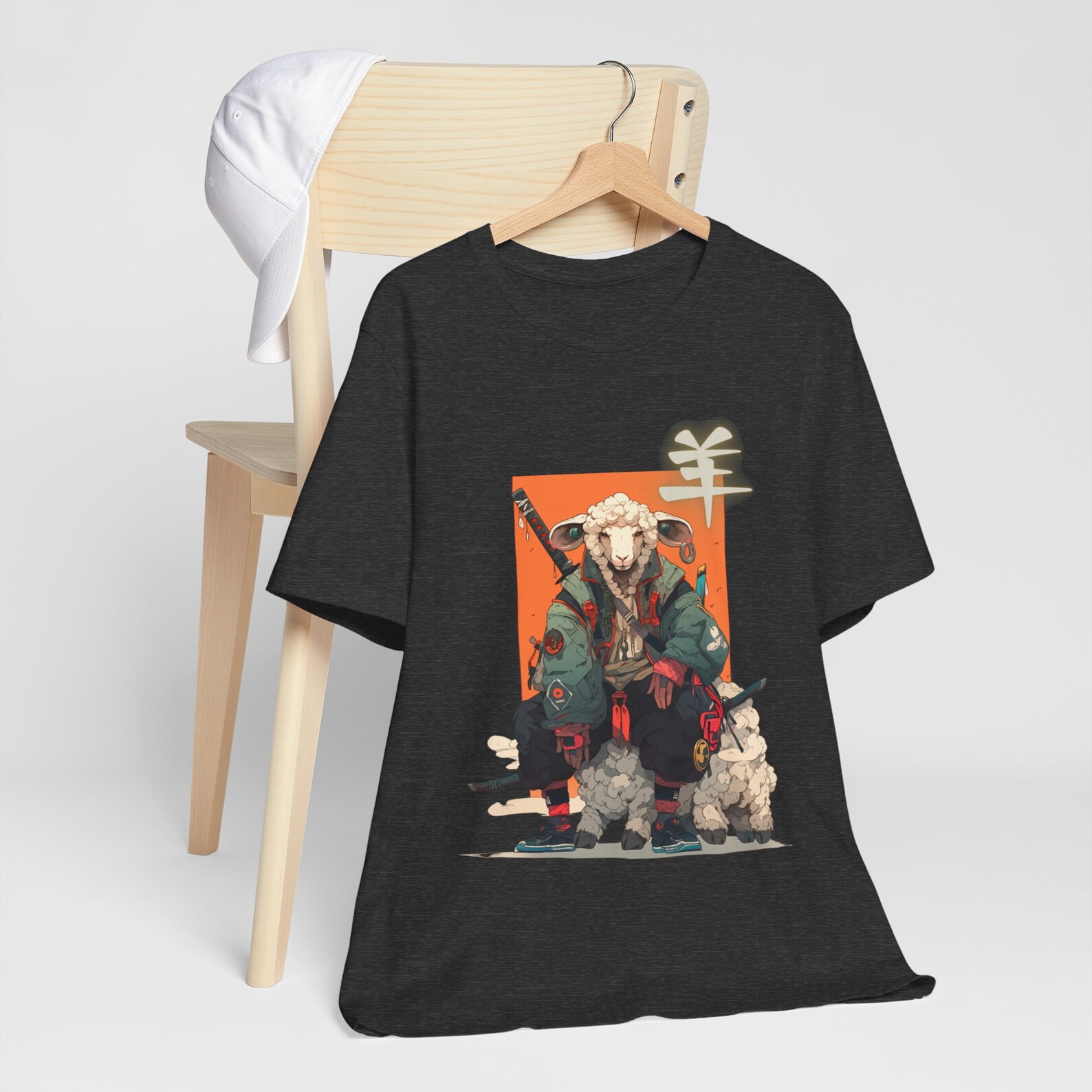 Cyberpunk Samurai Sheep Urban Warrior Zodiac Sign T-shirt, Asian ...