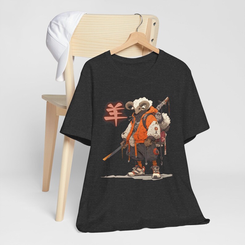 Cyberpunk Samurai Sheep Urban Warrior Zodiac Sign T-shirt, Asian ...