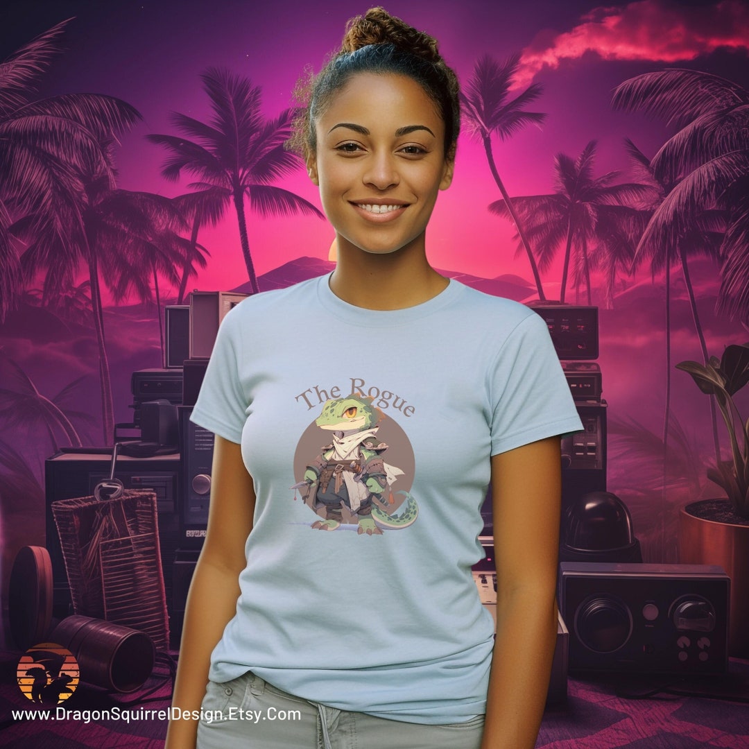 RPG Rogue Lizard T-shirt, Anime Reptile Player Class Shirt, D&D ...