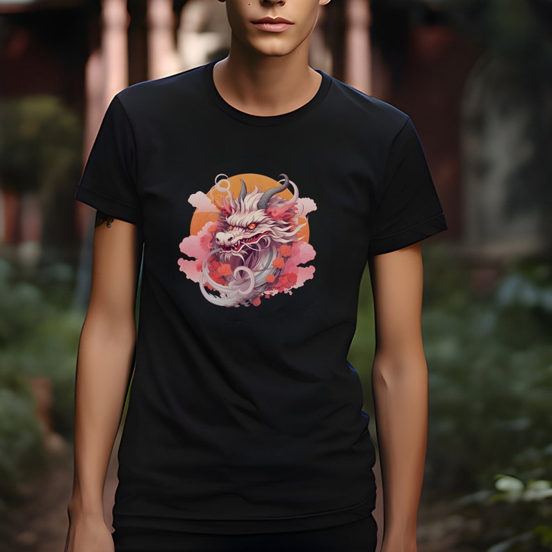 Pink Anime Girl Aesthetic Ultra-cute Almost Chibi Cloud Dragon Graphic ...