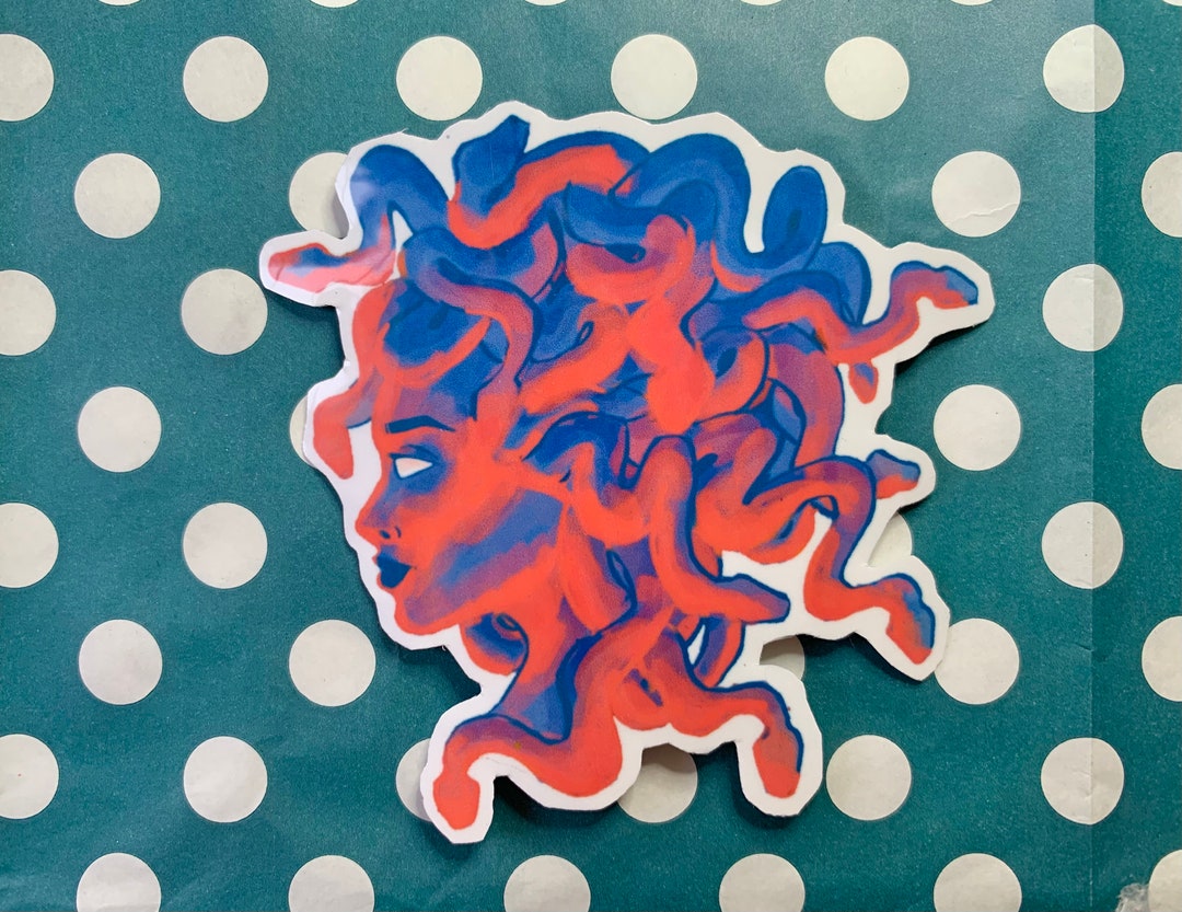 Medusa Side Profile Sticker | Greek Mythology | Waterproof Sticker ...