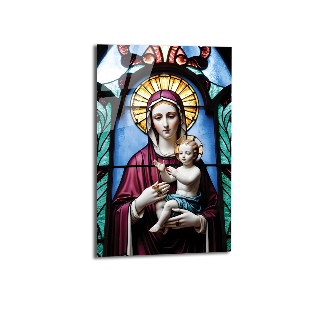 Virgin Mary Wall Decor, Virgin Mary Art , Christian Canvas Print ...
