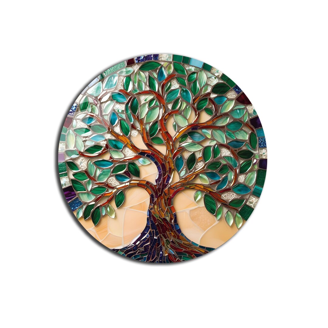 Tree of Life Stained Glass Window Wall Hangings Art Deco Panel Gift ...