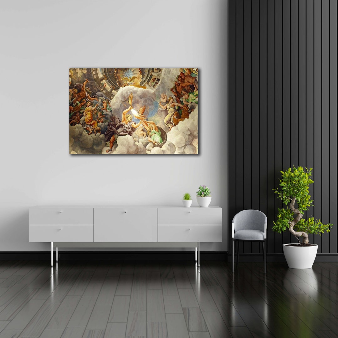 Mythology Glass Wall Art Zeus Wall Art the Fall of the - Etsy