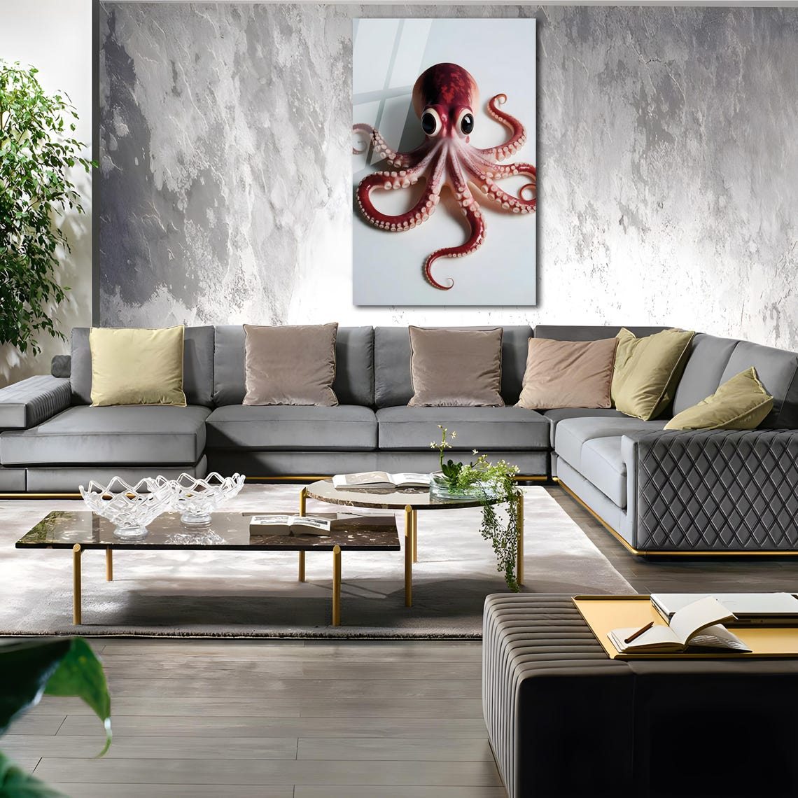 Octopus Stained Glass Suncatcher. House Home Decor. Window Wall ...