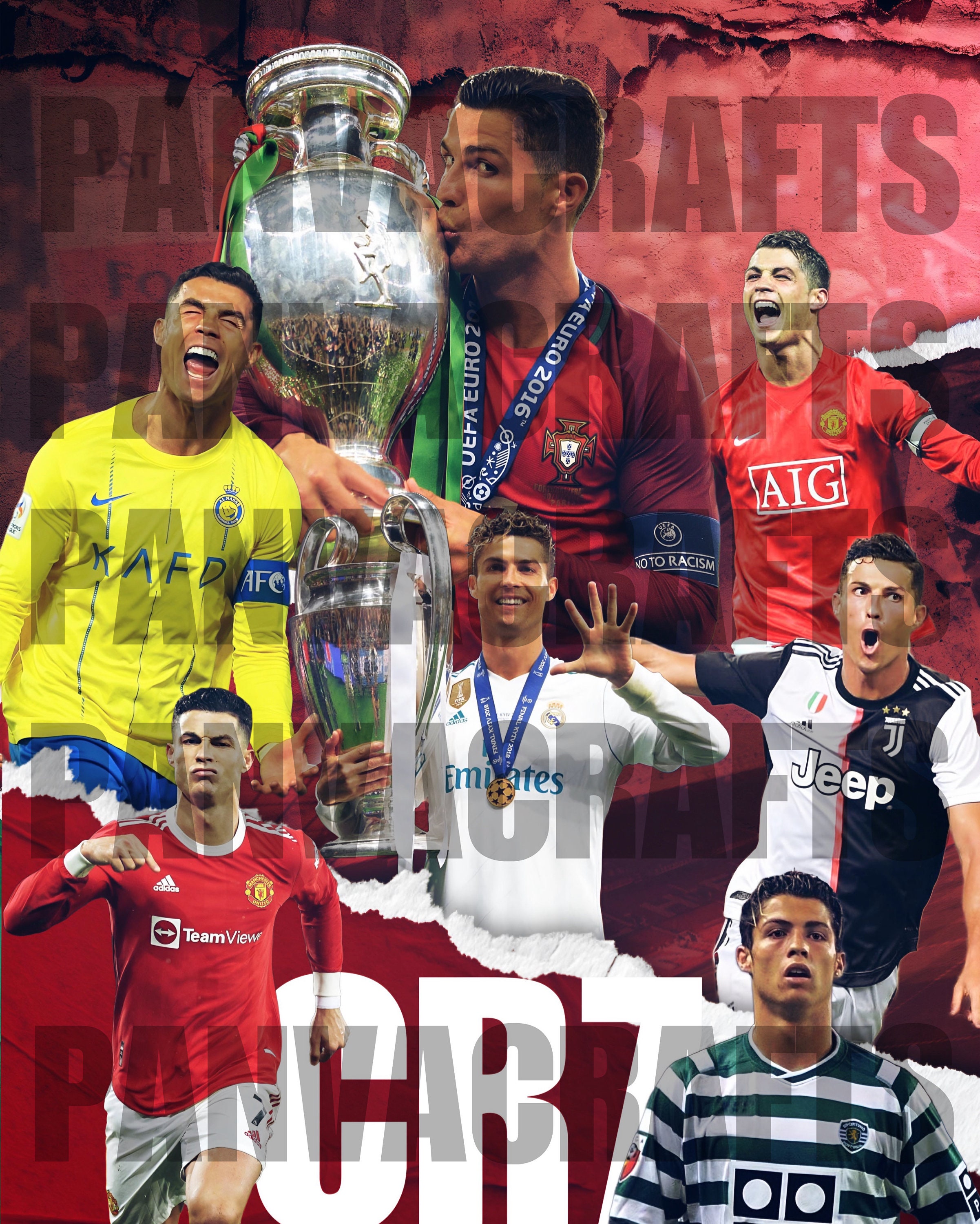 Cristiano Ronaldo ⚽️ SCP Sporting Portugal BLANK BACK Custom Card