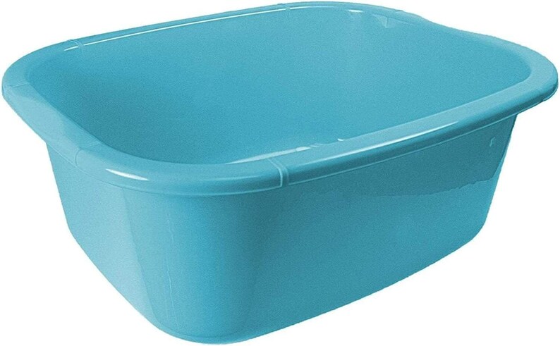 11 Litre Rectangular Washing up Bowl Dish Washtub Plastic Basin Mixing ...
