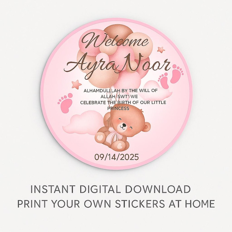 Newborn Welcome Sticker - Etsy