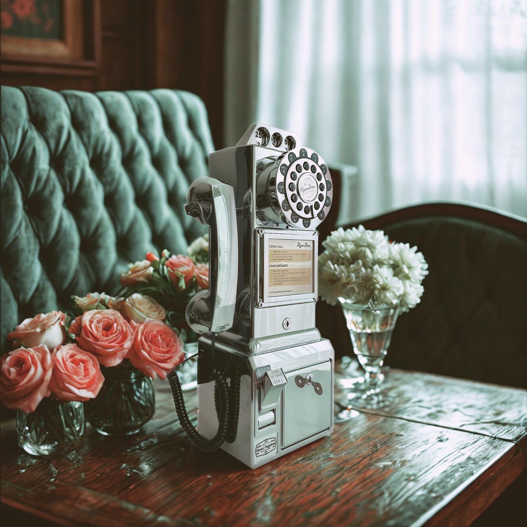 Audio Guestbook Re-usable Vintage Retro Payphone Wedding Phone, Custom ...