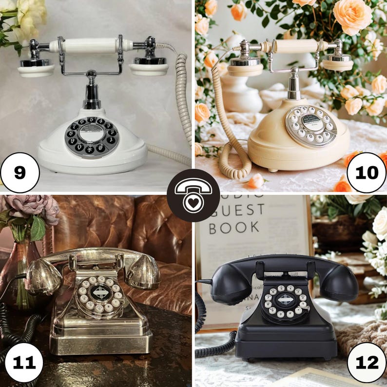 Vintage Style Audio Guest Book Phone: Retro Wedding Phone Keepsake - Etsy