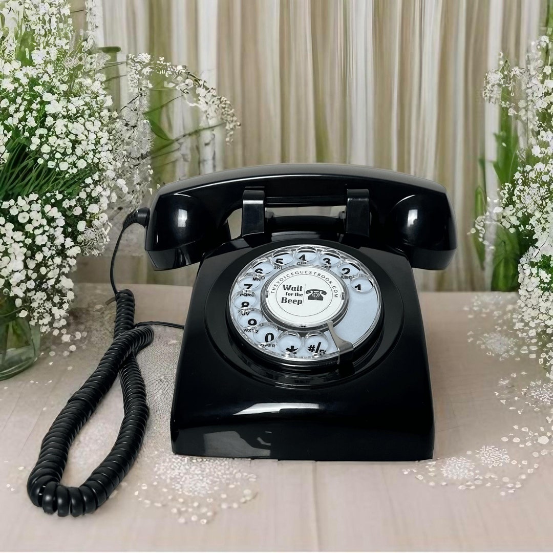 Retro Audio Guestbook Phone: Reusable Vintage Style Voice Recorder ...