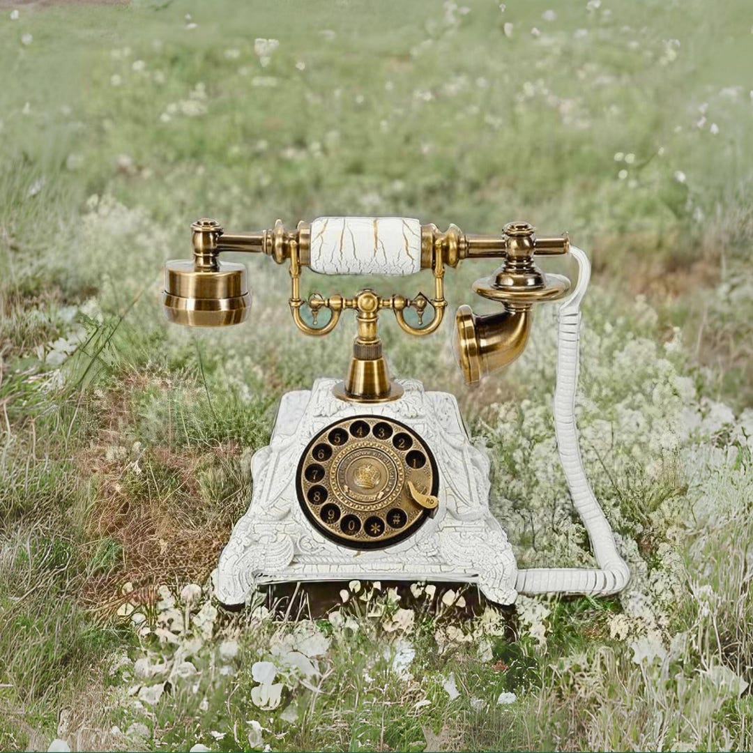 Vintage Style Audio Guest Book Phone: Romantic Retro Wedding Phone ...