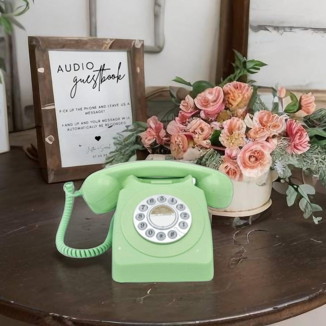 Audio Guestbook Reusable Rotary Vintage Style Retro Phone for - Etsy