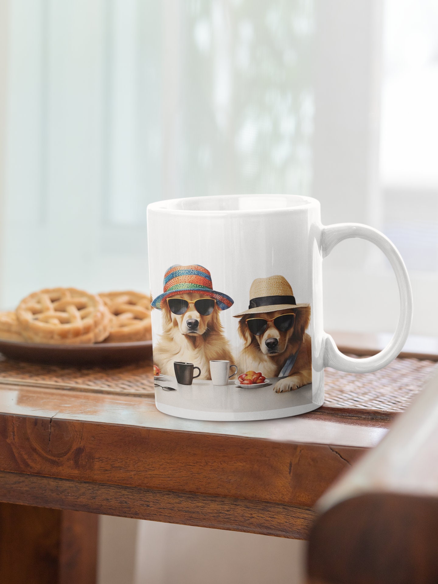 Golden Retriever Mug, Custom Dog Mug, Personalized AI Enhanced Mug, Dog ...