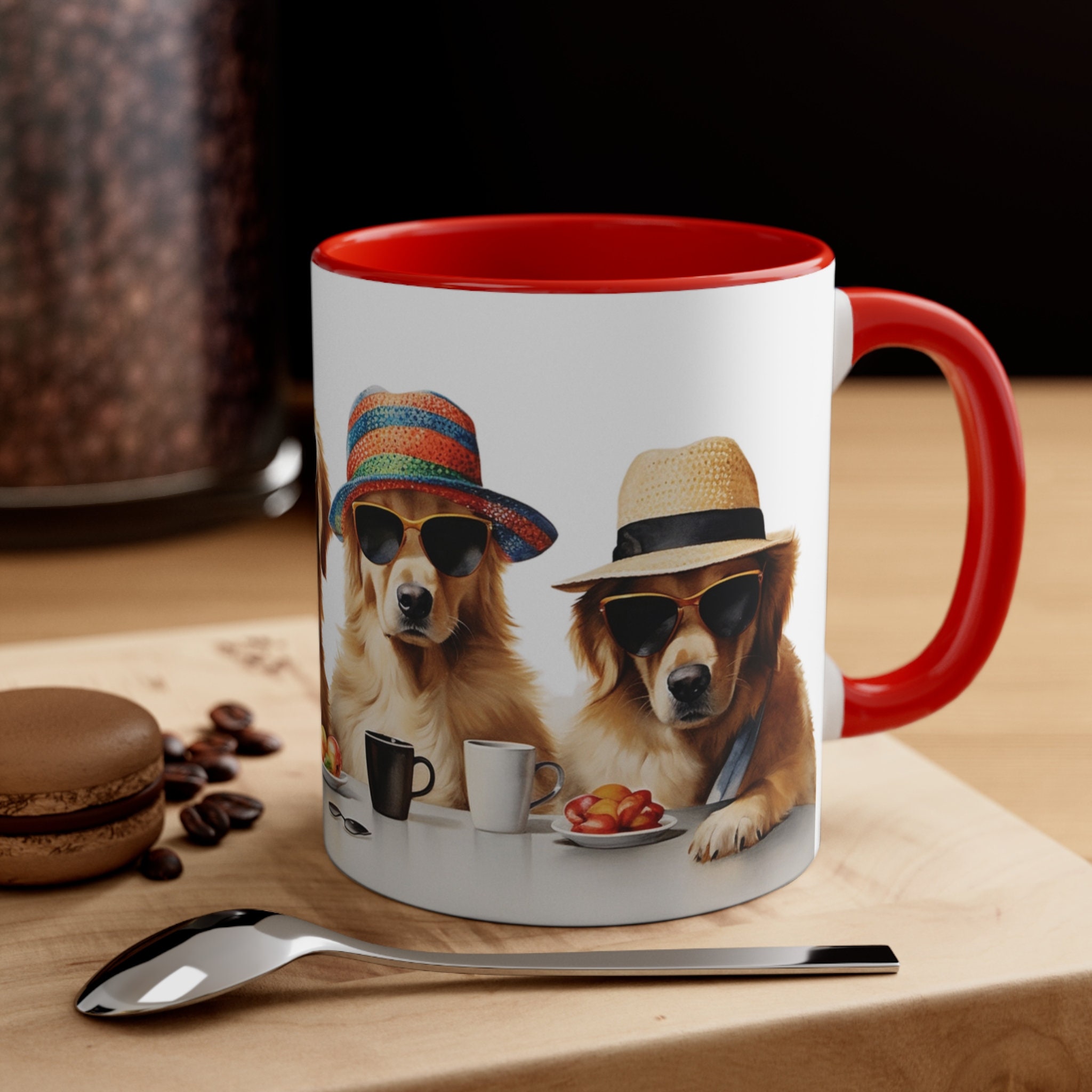 Golden Retriever Mug, Custom Dog Mug, Personalized AI Enhanced Mug, Dog ...
