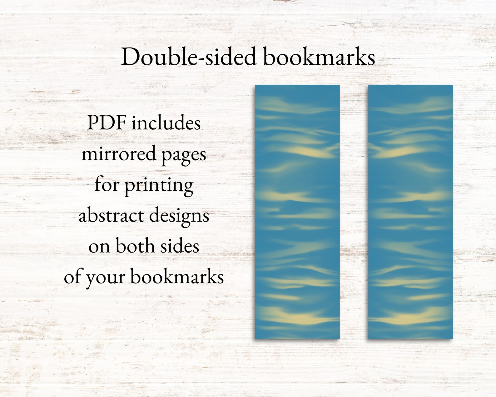Printable Abstract Bookmarks, Instant Download, Set of 6 Original ...