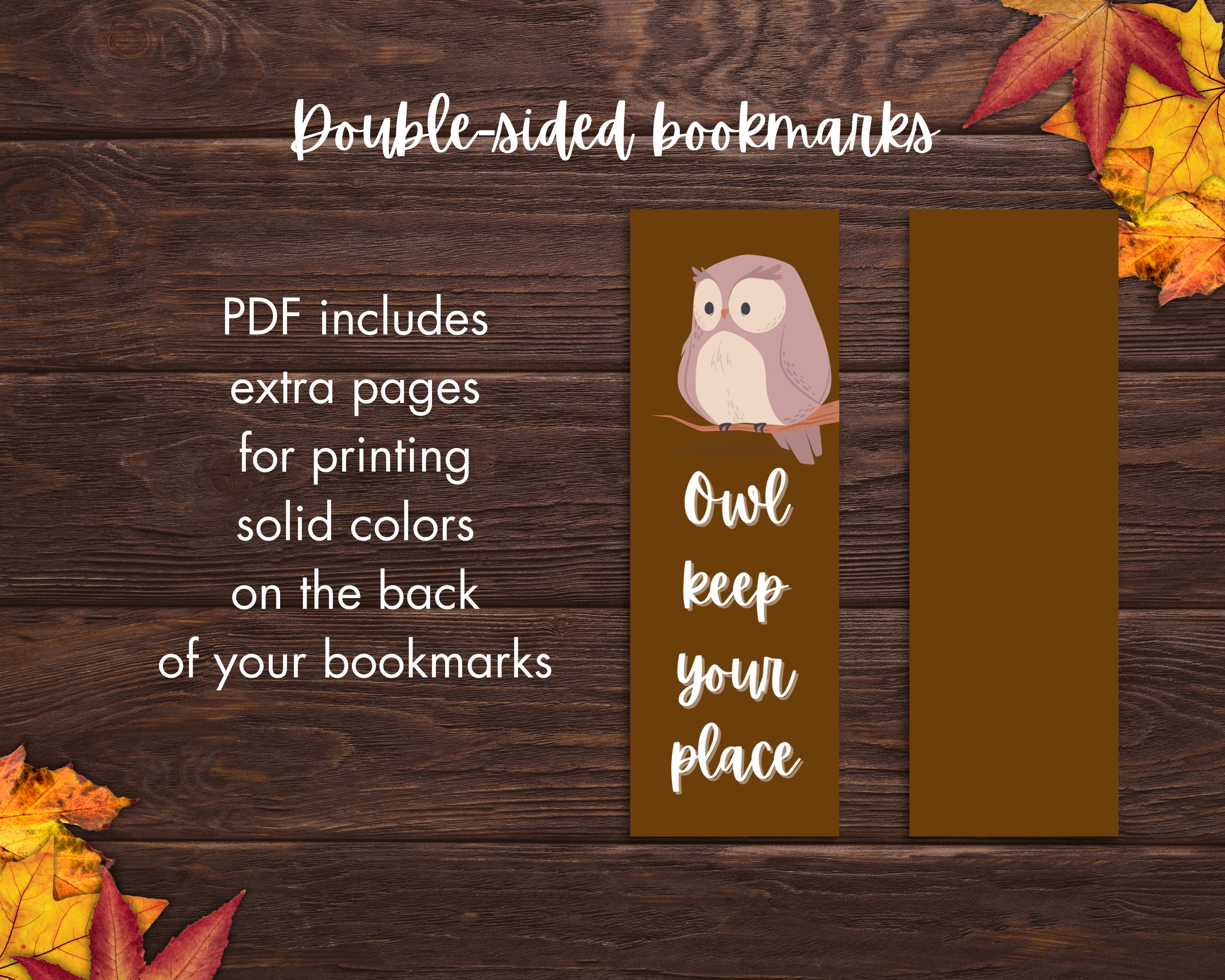 Printable Forest Animal Bookmarks With Text, Instant Download, Set of 6 ...