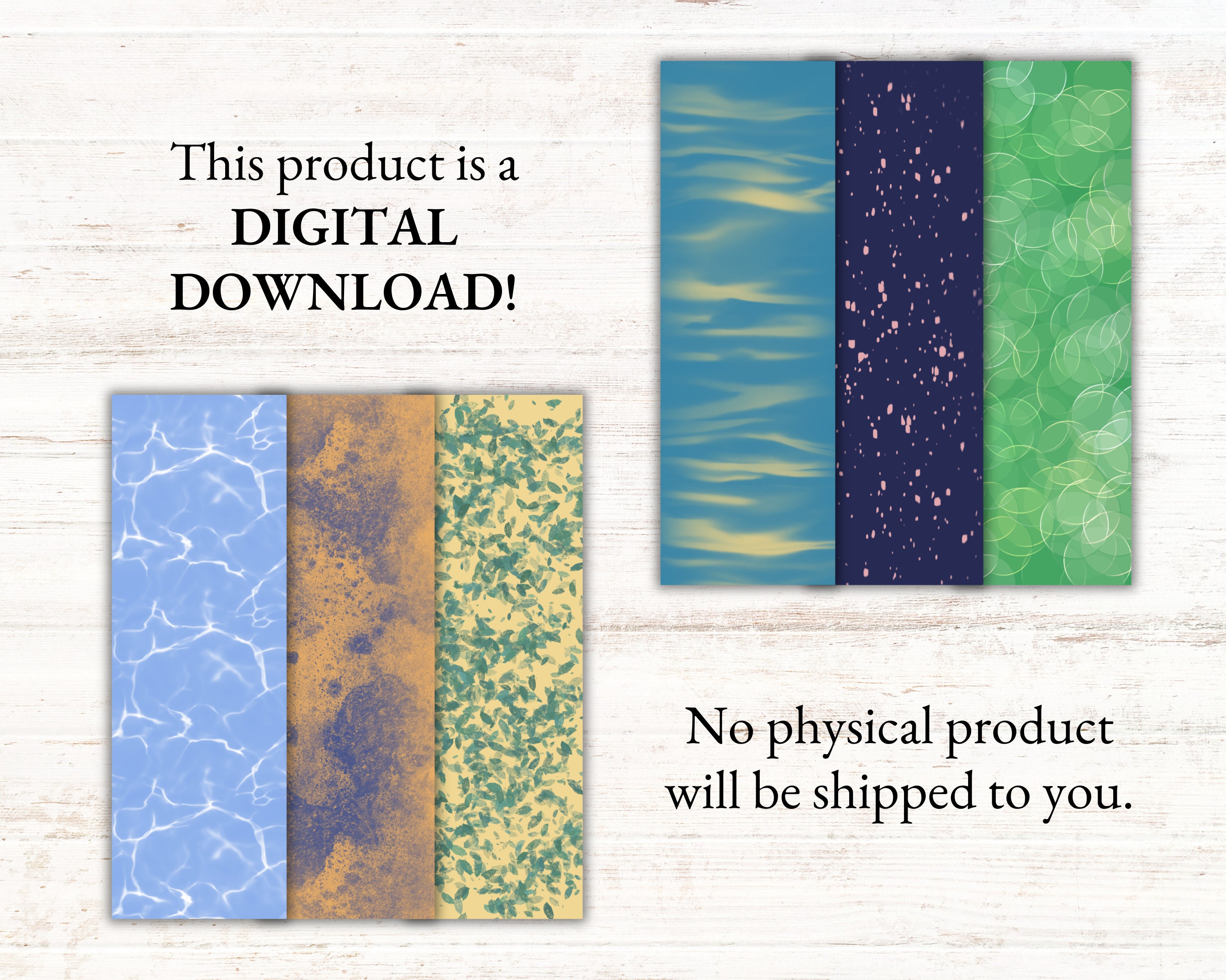 Printable Abstract Bookmarks, Instant Download, Set of 6 Original ...