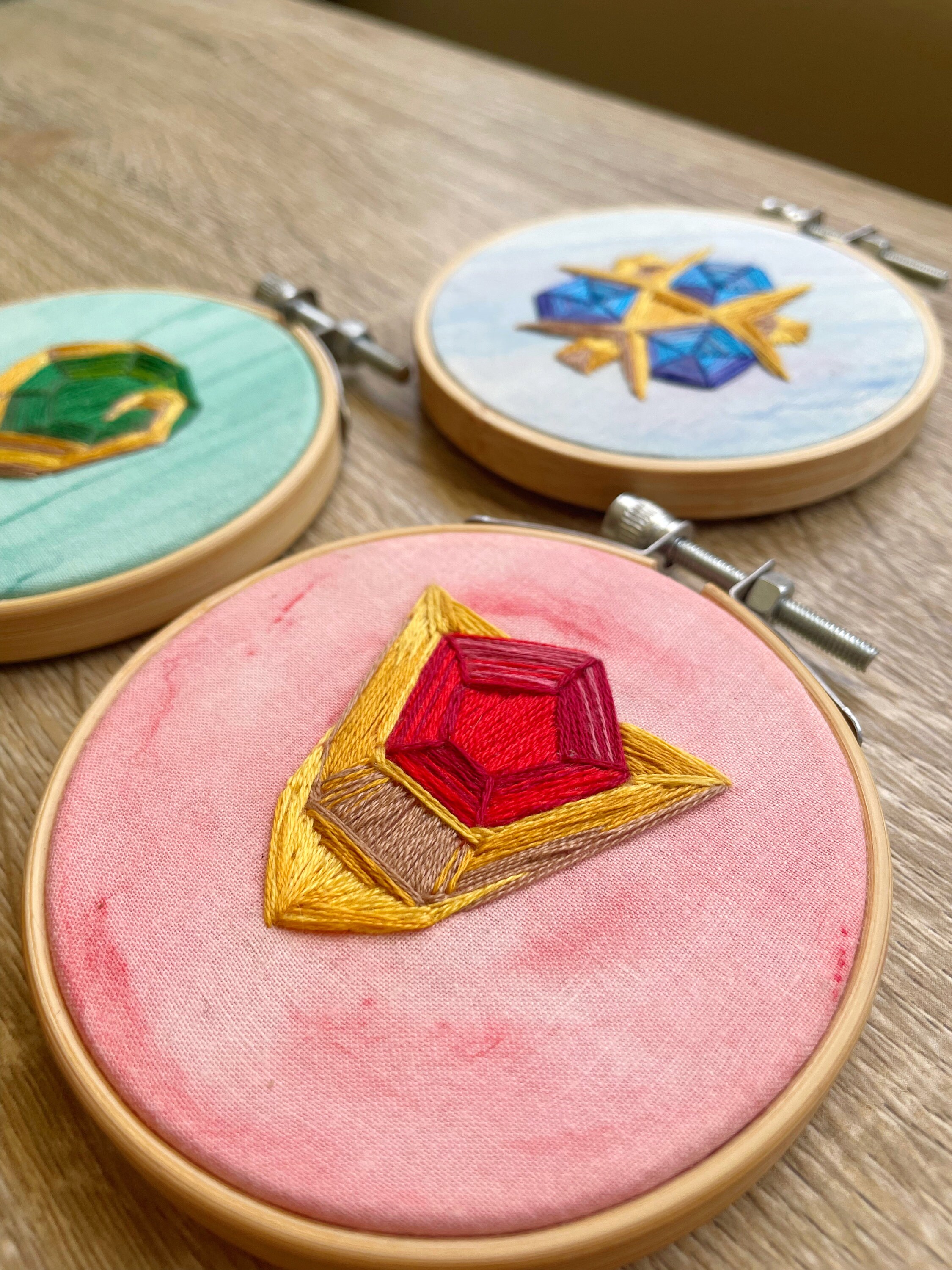 Legend Of Zelda Ocarina Of Time Spiritual Stones • Embroidered Set Of 3